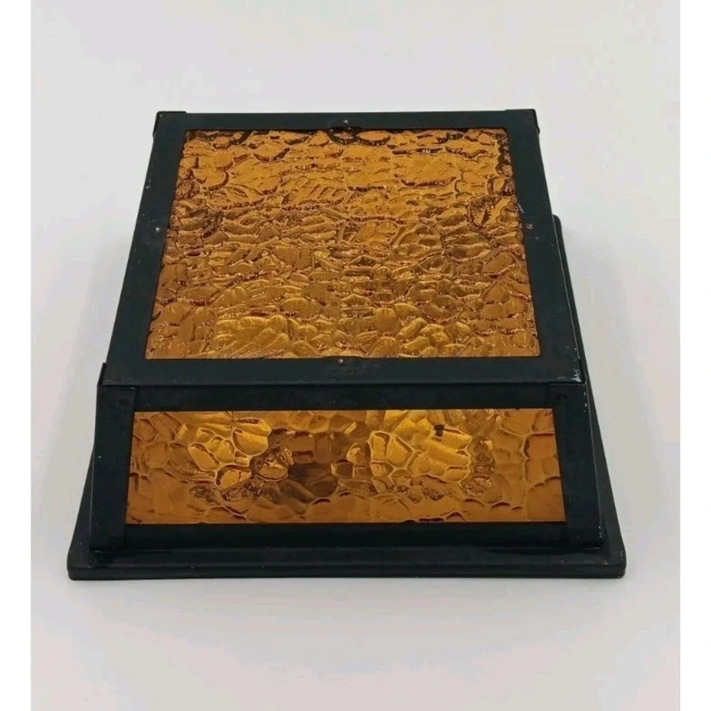 General Electric | Accents | 9 Vtg 7s Square Light Fixture Amber ...